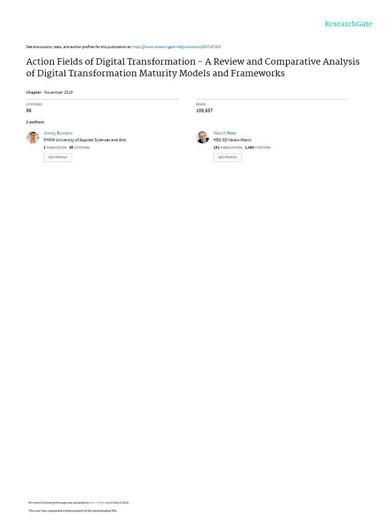 Action Fields of Digital Transformation - A Review and Comparative ...