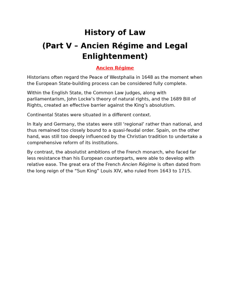 Legal Enlightenment and Ancien Régime History | PDF | Reason | Justice