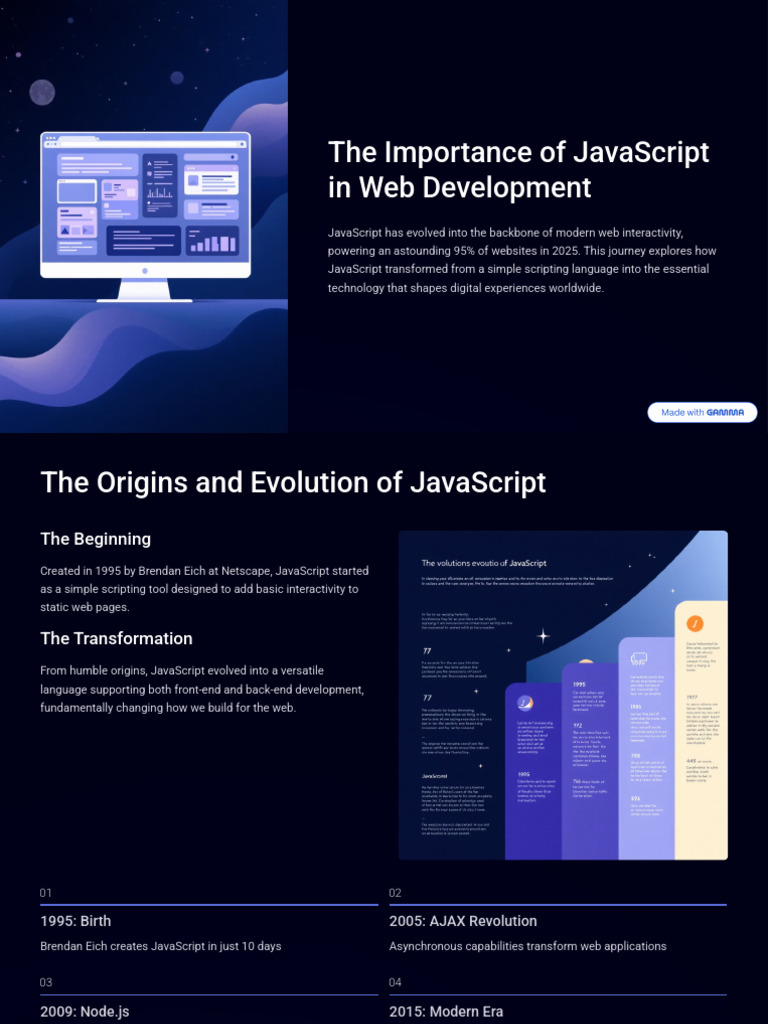 The Importance of JavaScript in Web Development | PDF | Java Script | Web Development