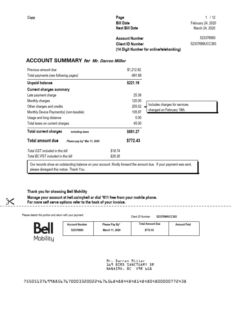 Bell Mobility | PDF | Payments | Debit Card