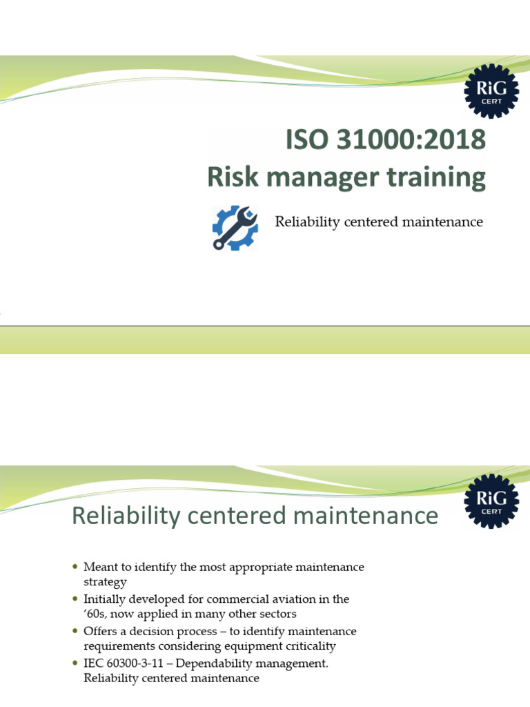 Reliability Centered Maintenance | PDF