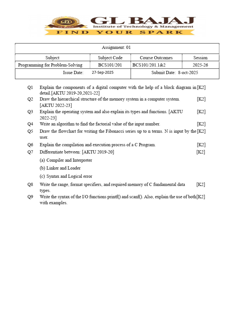PPS Assignment - 1 | PDF