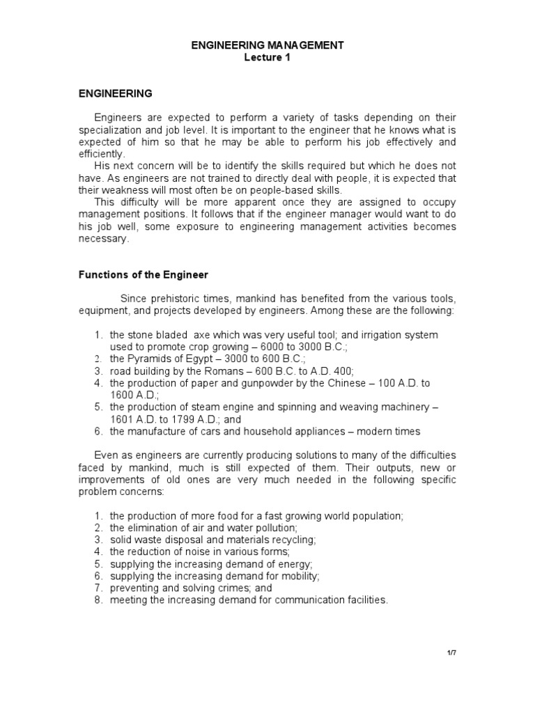 Em Lecture 1 | PDF | Engineer | Engineering