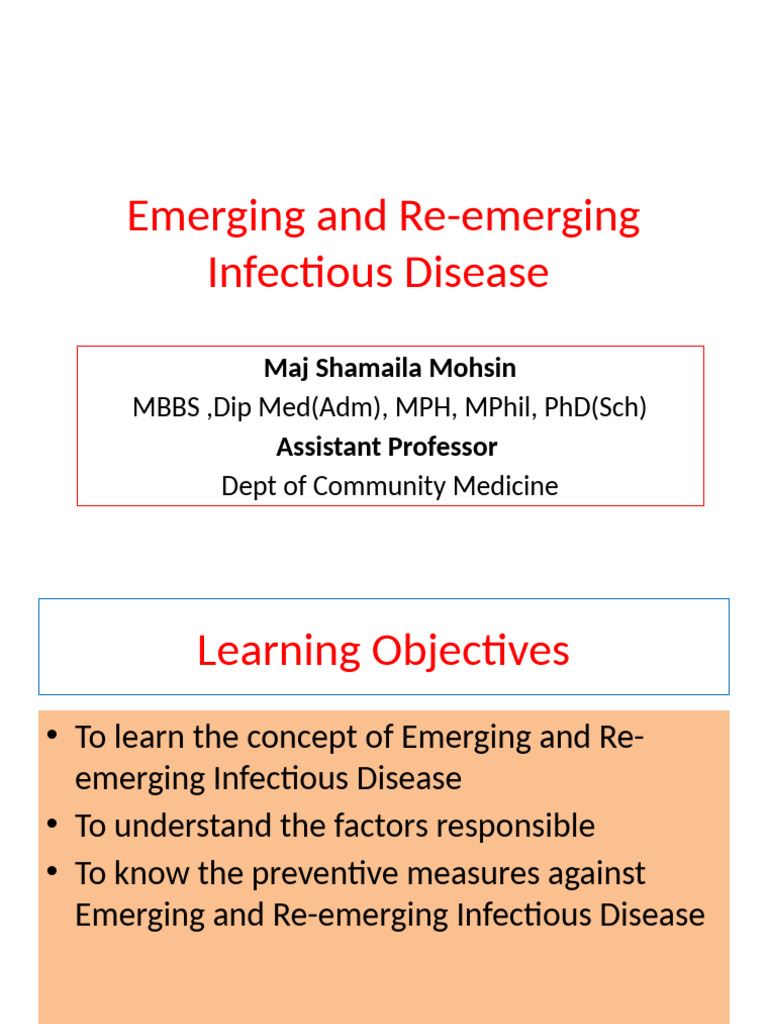 13e Emerging and Re-Emerging Infectious Diseases | PDF | Infection ...