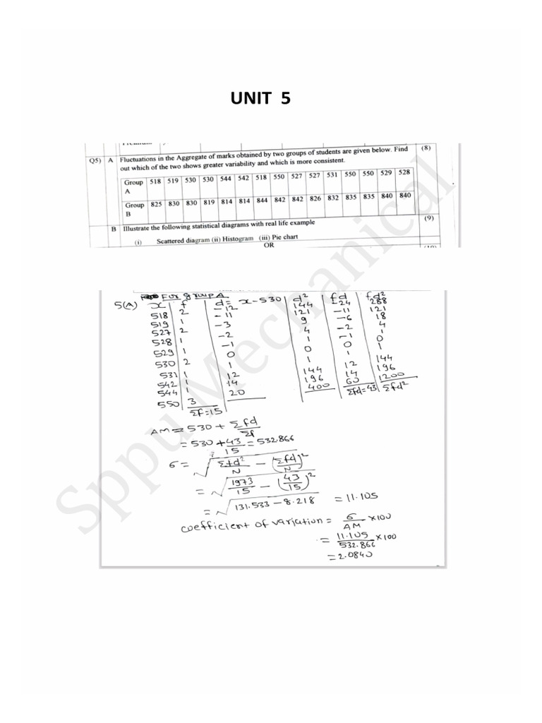 NSM Unit 5 Imp Questions | PDF | Data Analysis | Statistical Theory