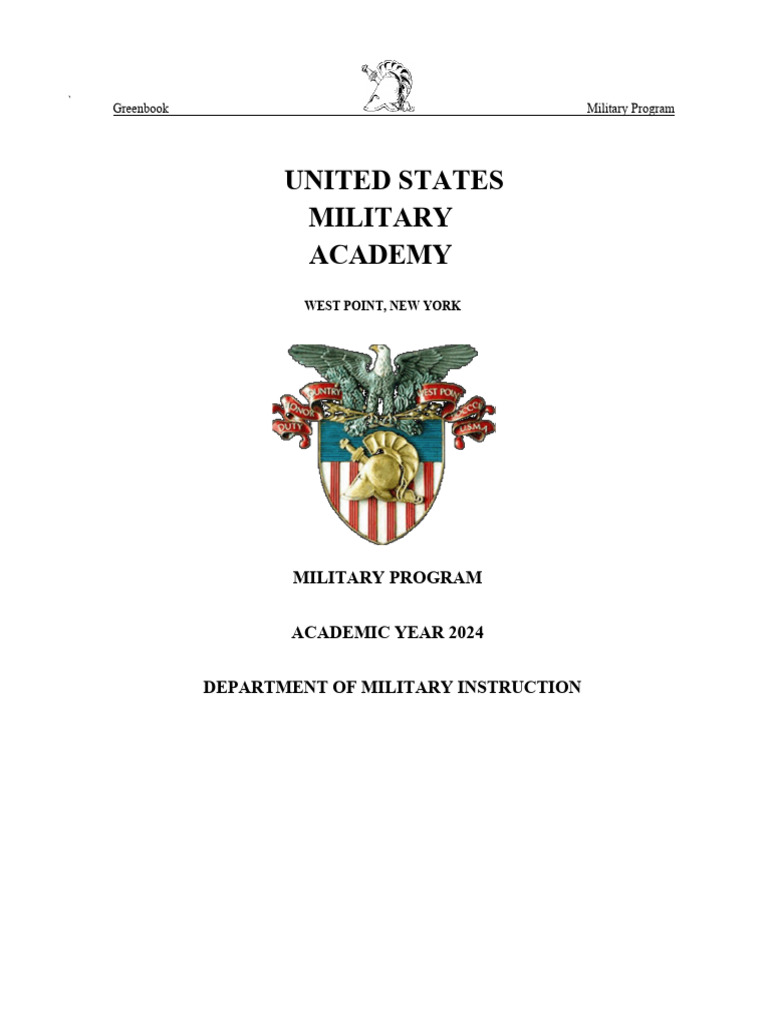 West Point Military Program Greenbook 2024 | PDF | United States ...