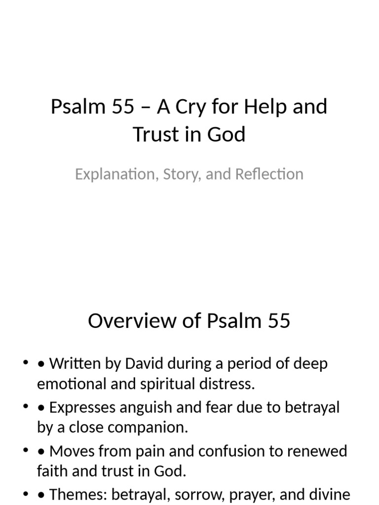 Psalm 55 Explanation With Story | PDF