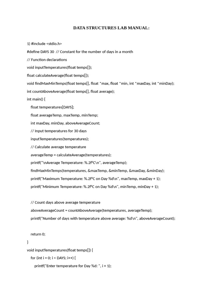 Data Structures Lab Manual-Autonomous | PDF | Vertex (Graph Theory ...