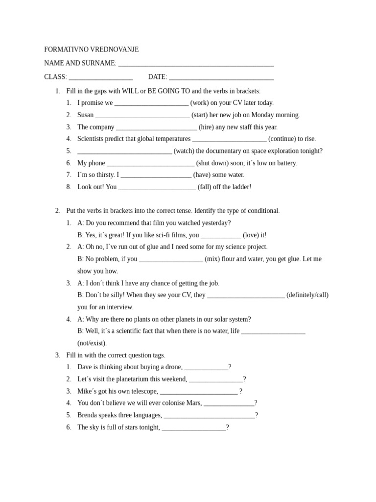 Formativno Vrednovanje Module 3 | PDF