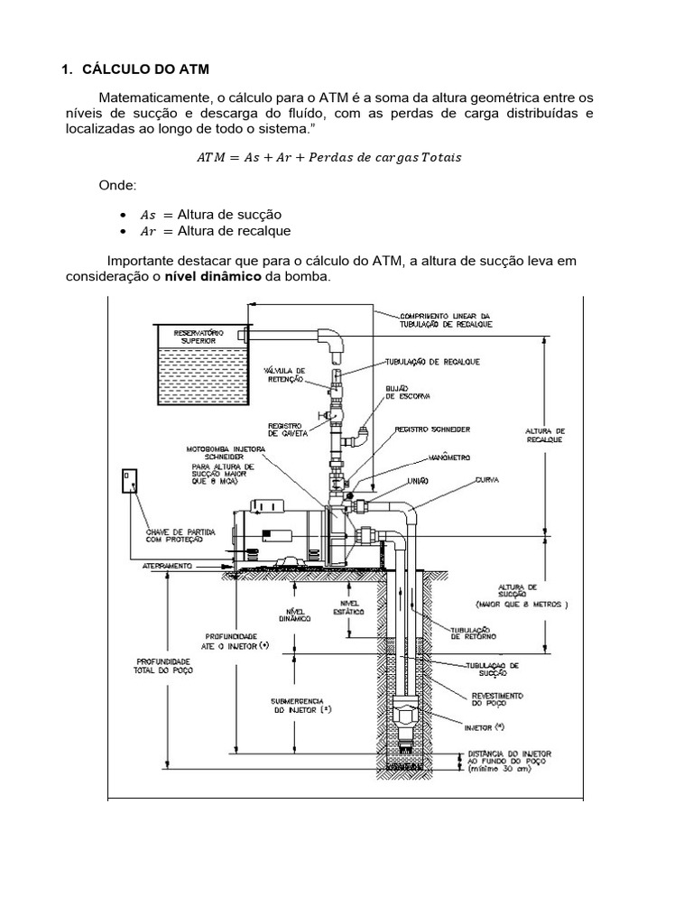Perda de Carga e ATM | PDF | Bomba | Fenômenos físicos
