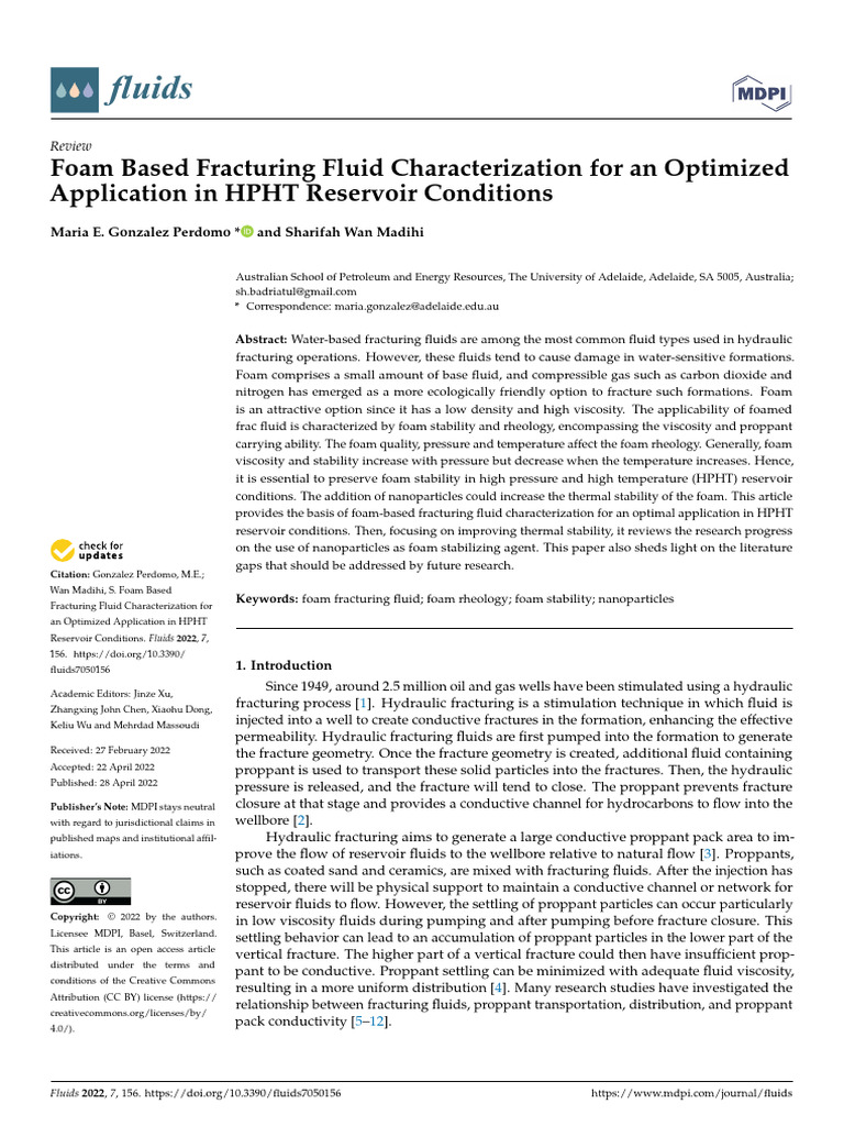 Foam Based Fracturing Fluid Characterization For An Optimized in HPHT ...