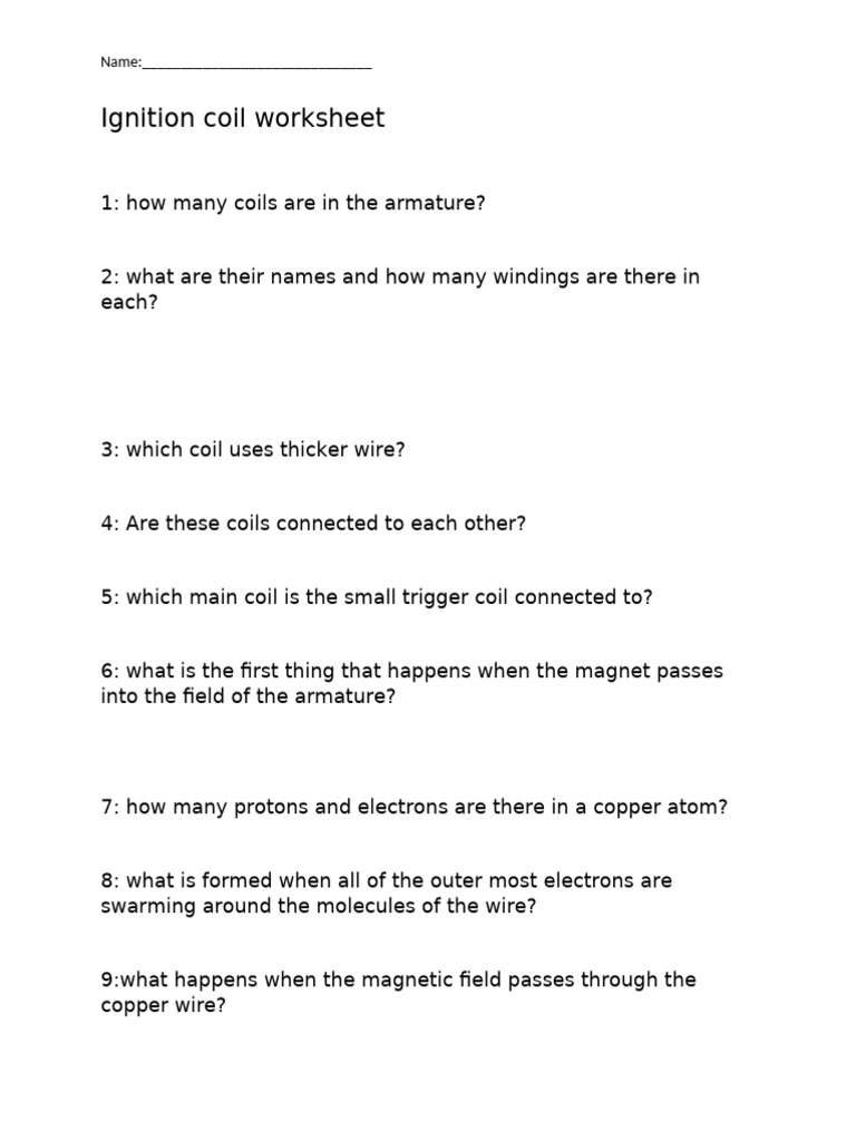 Coil Video Worksheet | PDF