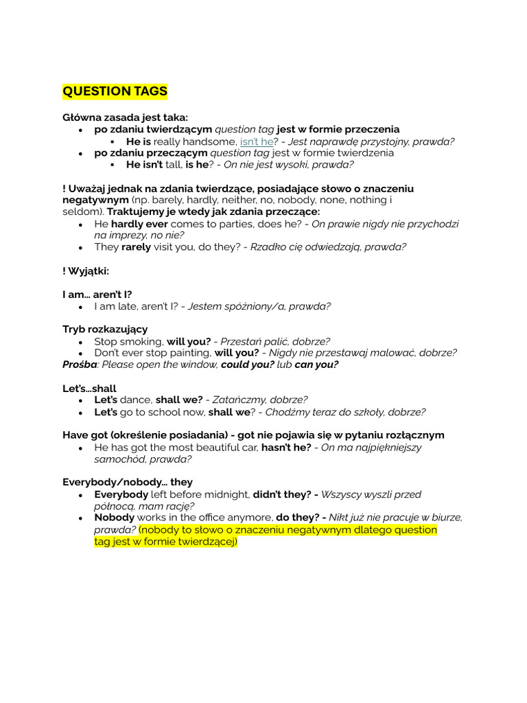Question Tags:Echo Question Theory | PDF