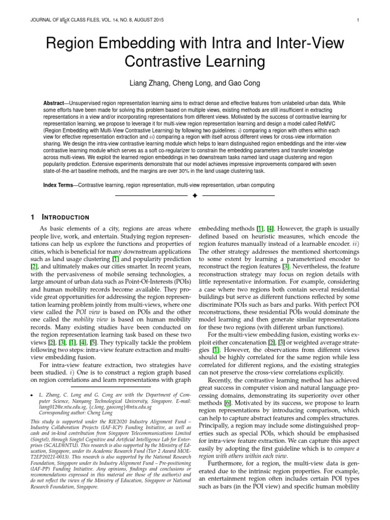 Region Embedding With Intra and Inter-View Contrastive Learning | PDF ...