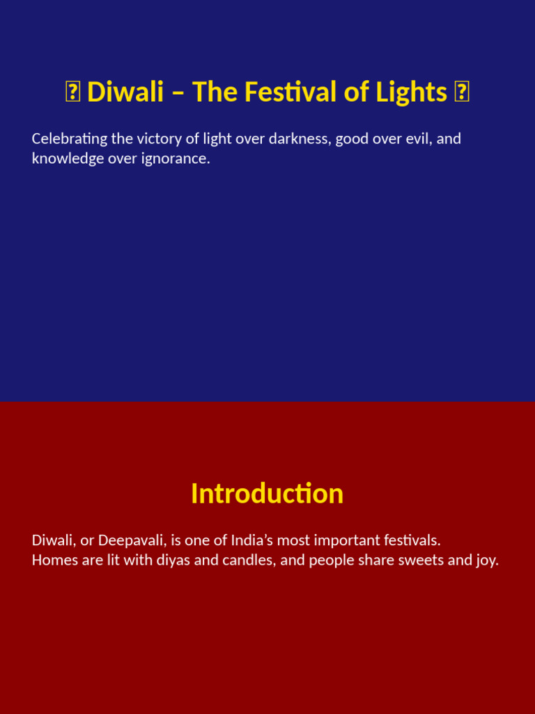 Visually Stunning Diwali Presentation | PDF