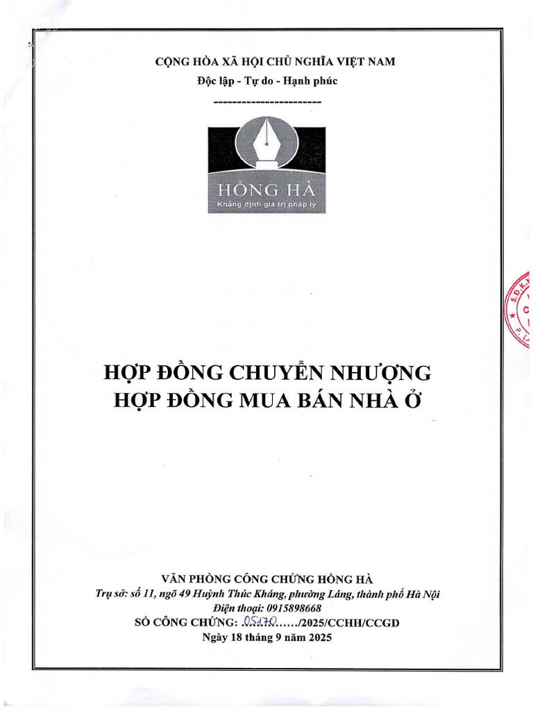 Hop Dong Chuyen Nhuong | PDF
