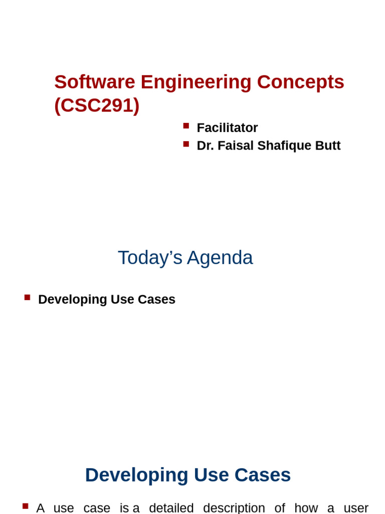Developing Use Cases | PDF | Use Case | Computing