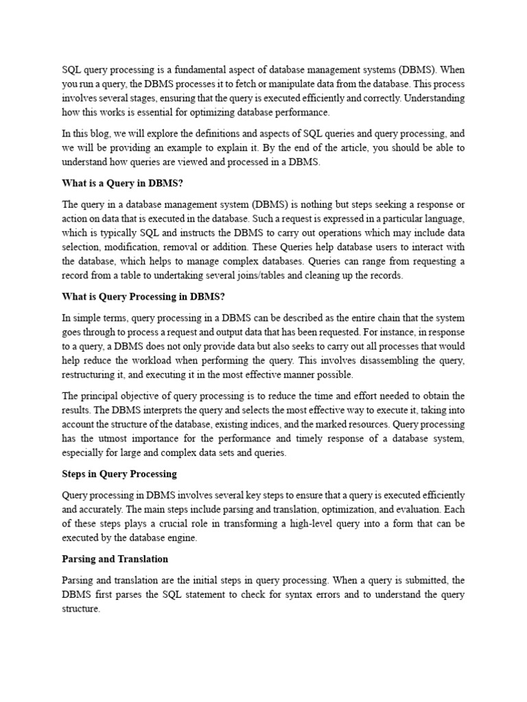 Ab Struction Query Processing | PDF | Databases | Abstraction (Computer Science)