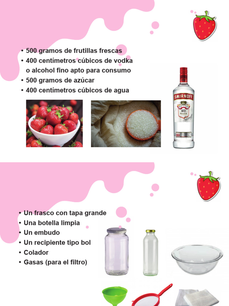 Licor de Frutilla - para Cartel | PDF