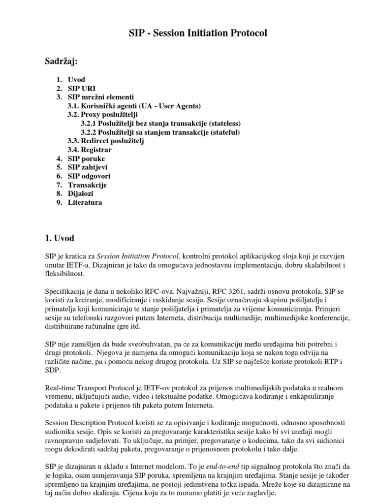 Session Initiation Protocol | PDF