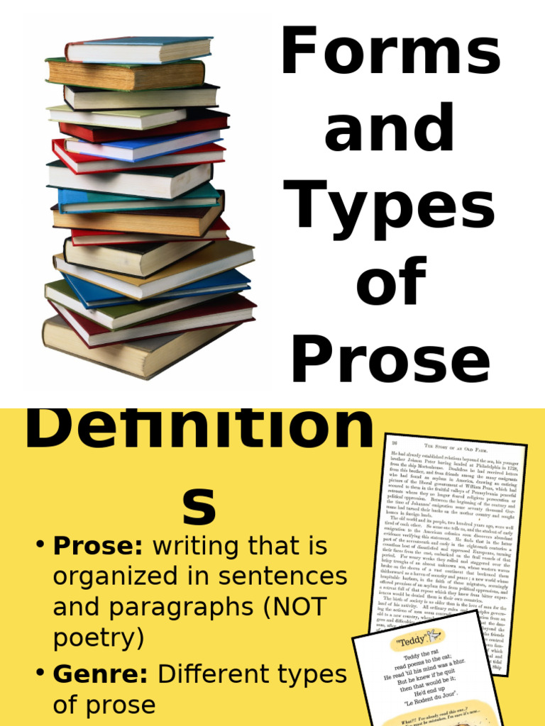 Forms and Types of Prose | PDF | Fable | Literary Theory