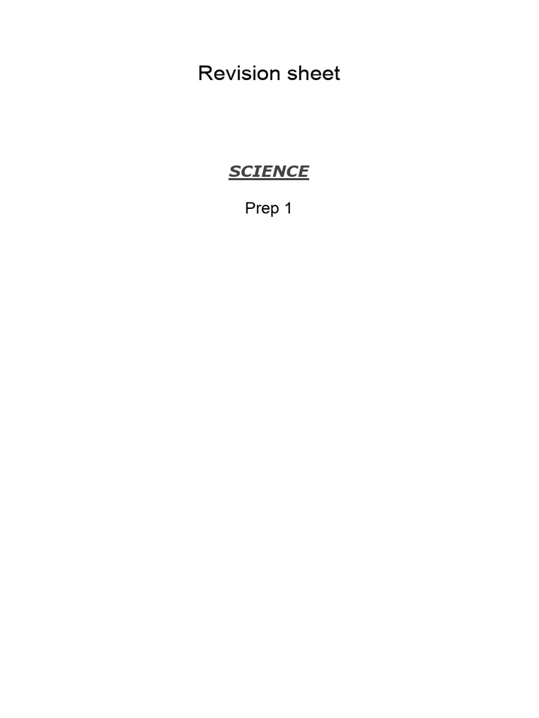 58prep 1 Revision Sheet For April Test 89725 | PDF | Potential Energy ...