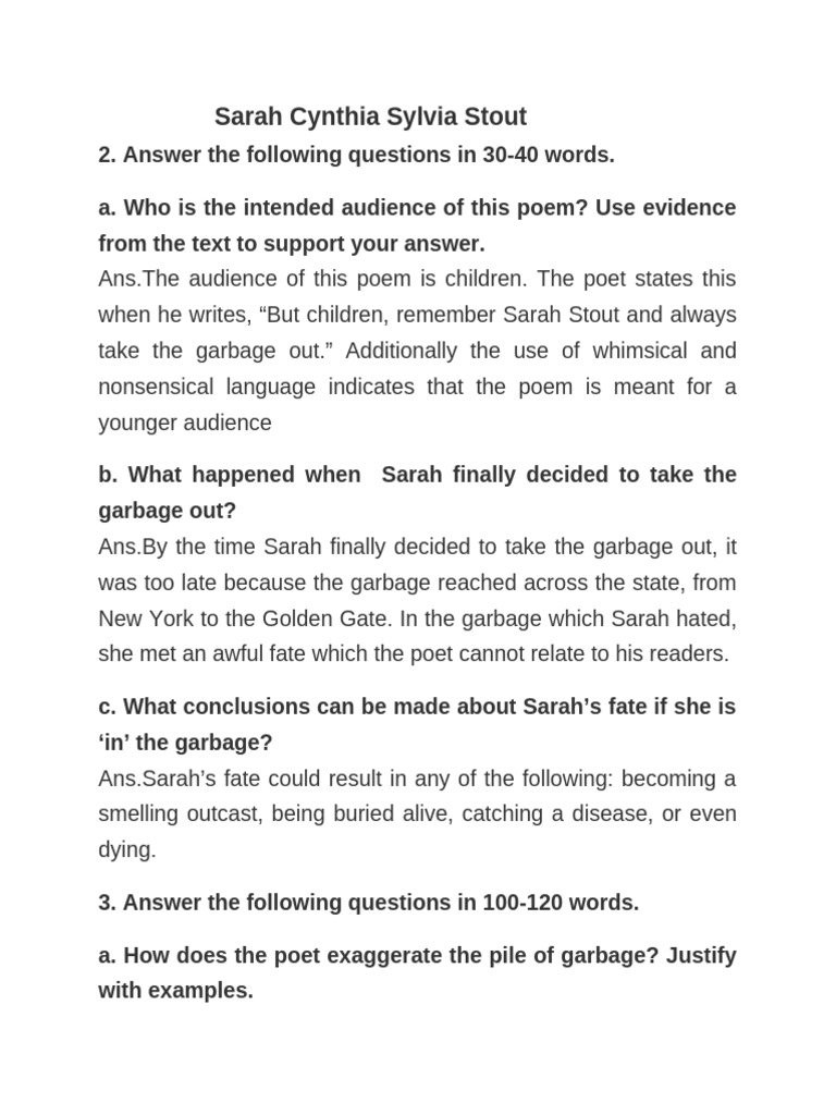 Sarah Cynthia Sylvia Stout 2 | PDF