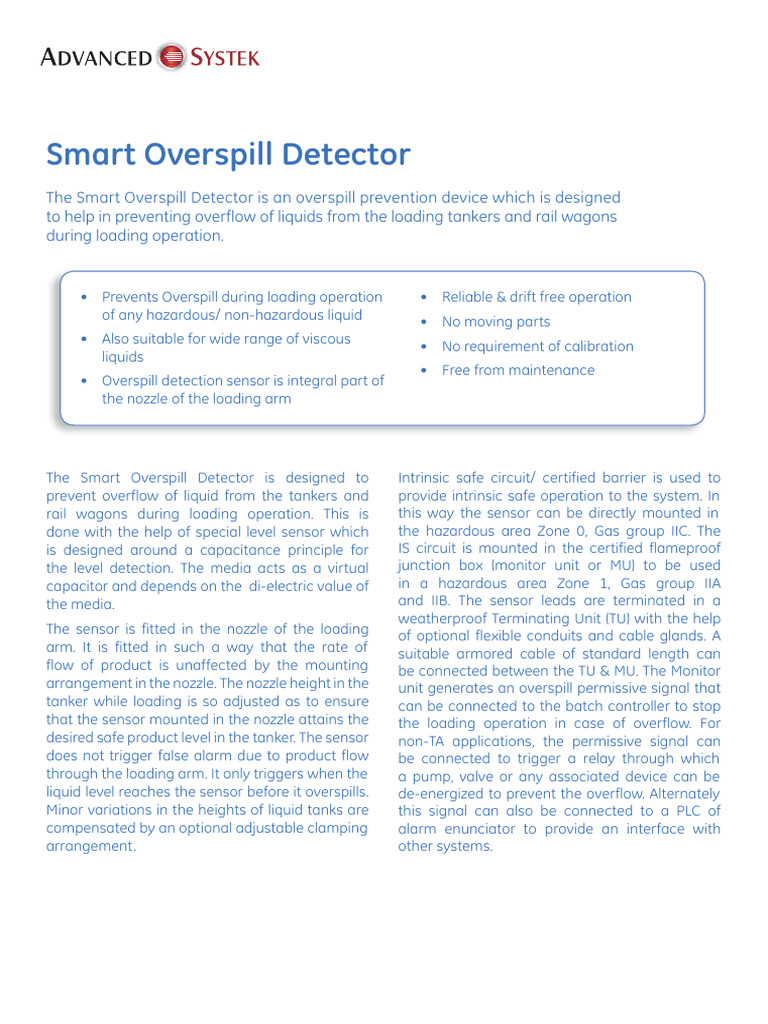 02 - Smart Overspill Detector R3 | PDF | Sensor | Electricity