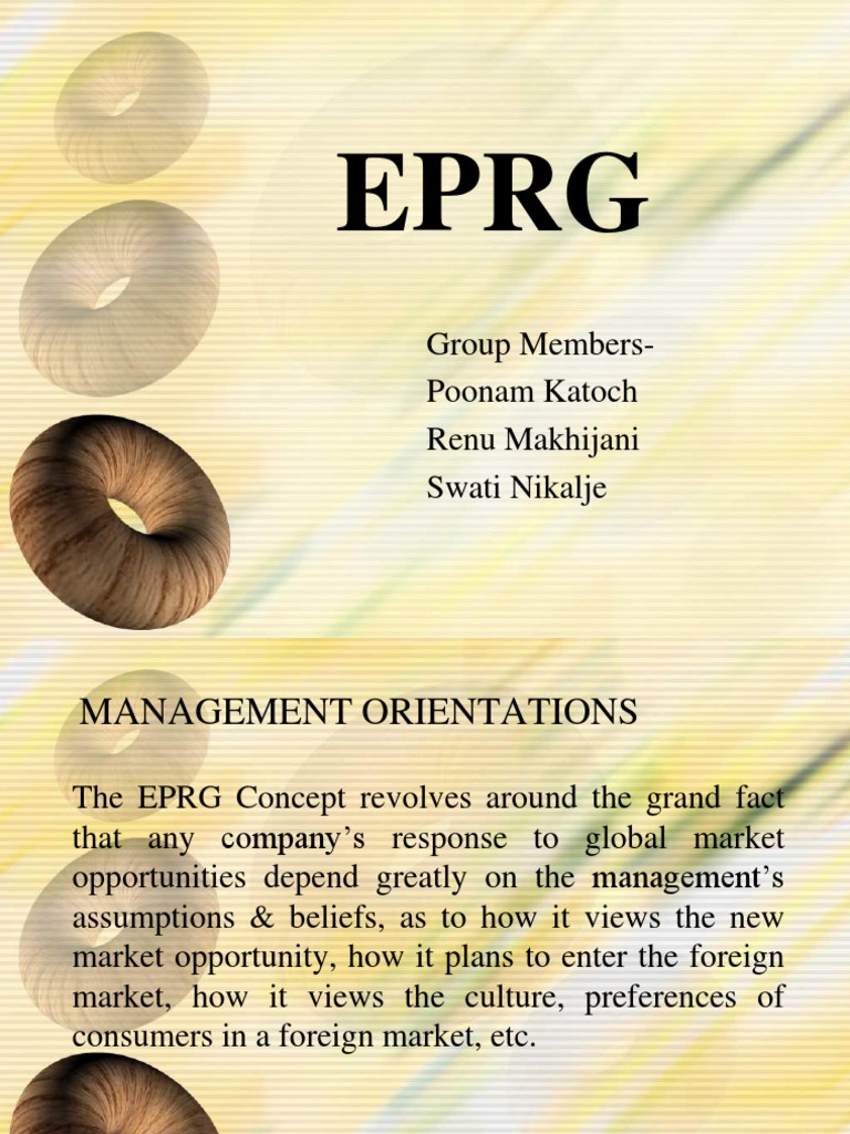 EPRG | Strategic Management | Marketing Strategy