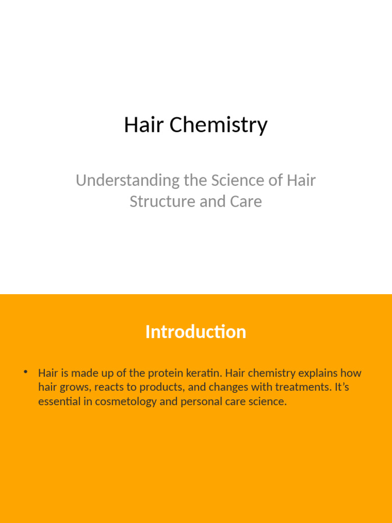 Hair Chemistry Presentation | PDF