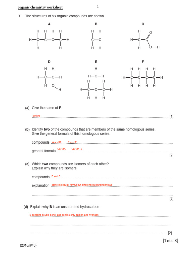 Organic Chemistry Structures and Reactions | PDF | Alkane | Alkene