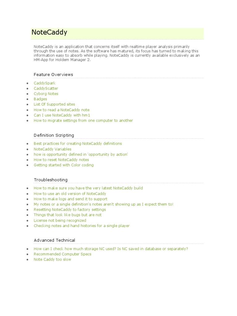 Note Caddy | PDF | Computer File | Databases