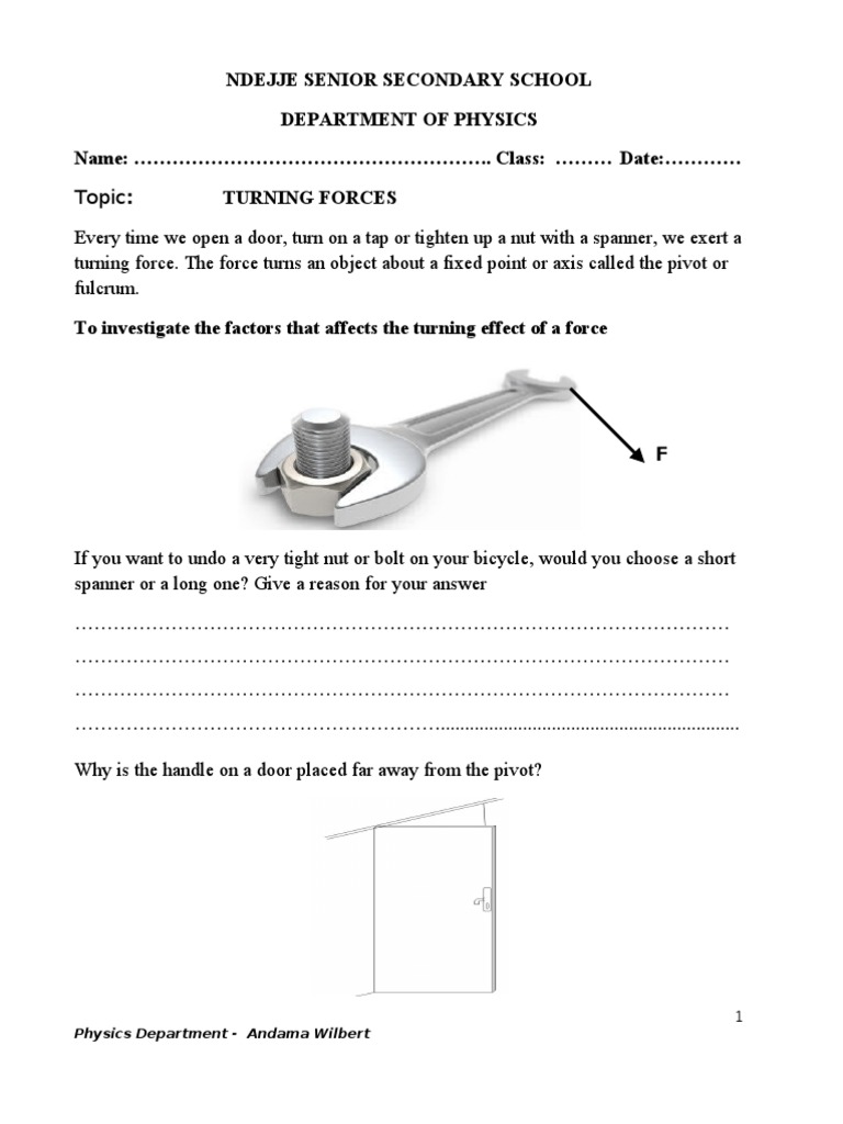 Turning Forces | PDF | Mass | Quantity