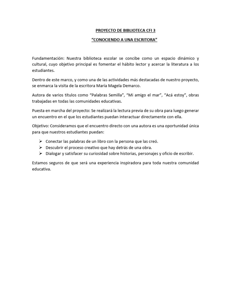 Proyecto de Biblioteca | PDF