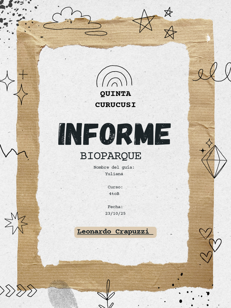 Documento A4 Portada Carátula de Informe Proyecto Final Recorte Papel ...