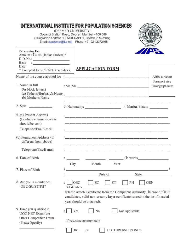Application Form | PDF | Latin Script | Collation