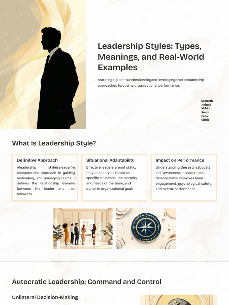 Leadership Styles Explained: Types & Impact | PDF | Leadership | Social ...
