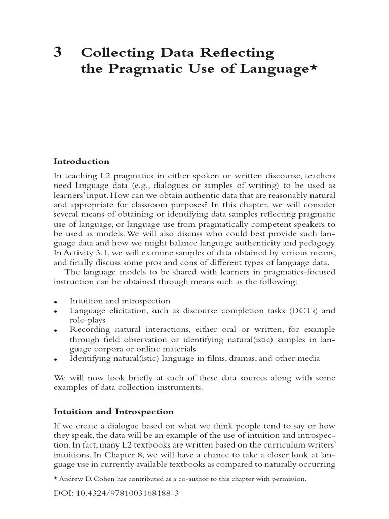 Collecting Pragmatic Language Data | PDF | Learning | Data