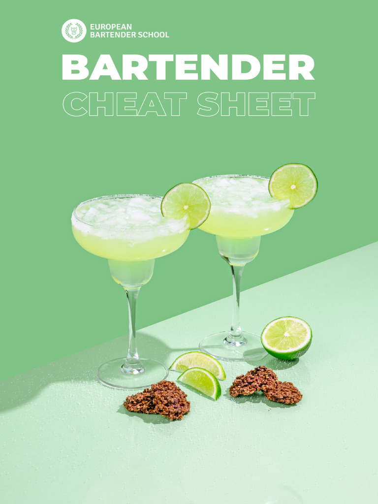 Bartender Cheat Sheet PDF | PDF