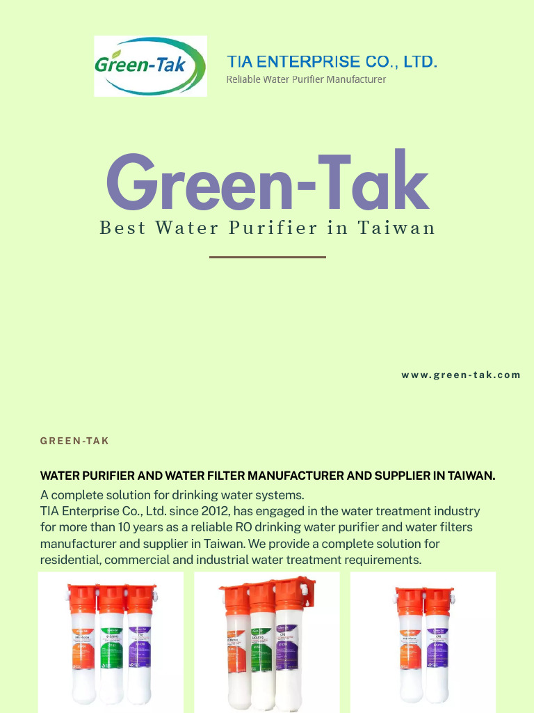 Leading Water Purifier Manufacturer Taiwan | PDF