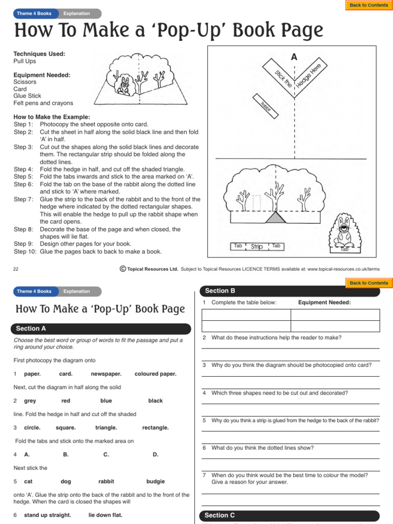 Create a Pop-Up Book Page Guide | PDF | Books