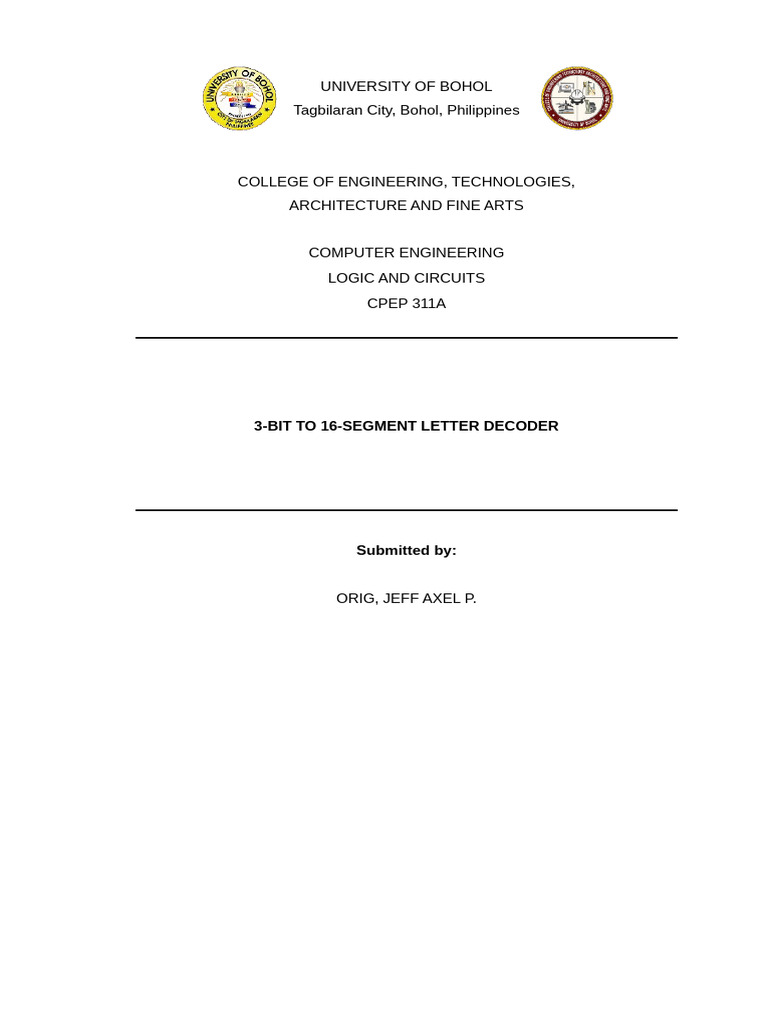 Logic and Circuit Midterm Project Documentation | PDF | Logic Gate | Electronic Circuits
