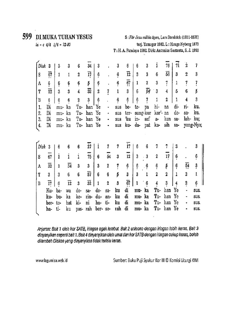 Dimuka Tuhan Yesus | PDF