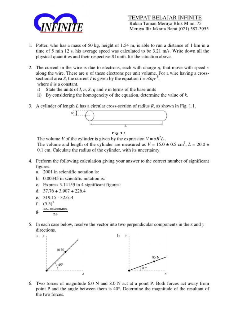 Prepare Exam Physic Grade 10 Iics (Measurements, Kinetics, Dynamics, Turning of Force, Circular ...