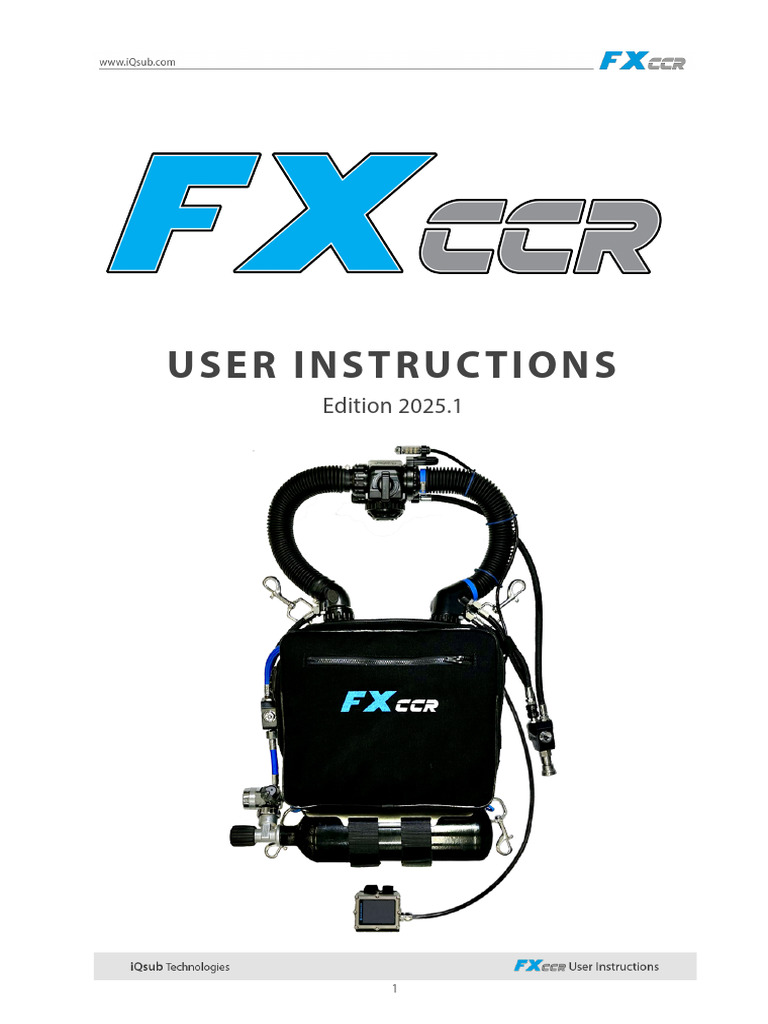 FX CCR User Manual 2025.1 | PDF | Scuba Diving | Underwater Diving
