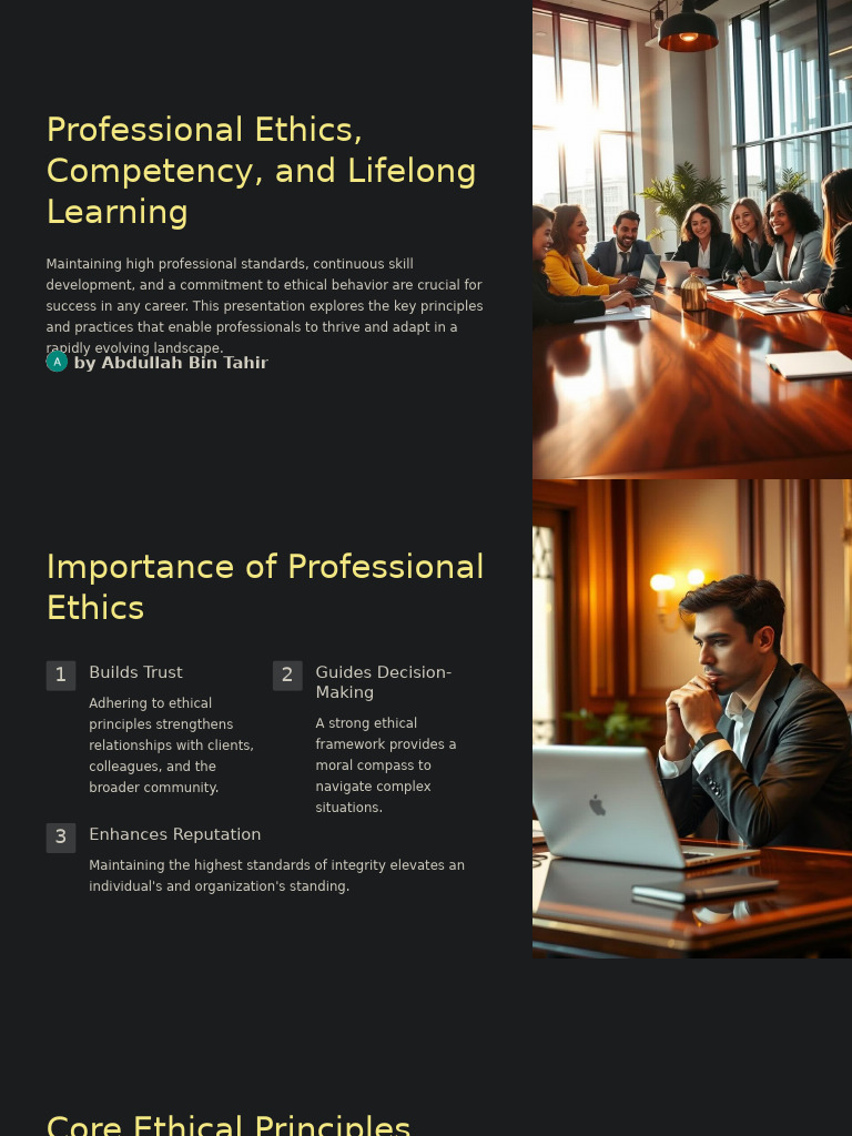 Professional Ethics Competency and Lifelong Learning | PDF | Integrity ...