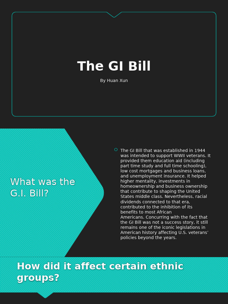 2024 Xunhuan Us History Gi Bill | PDF