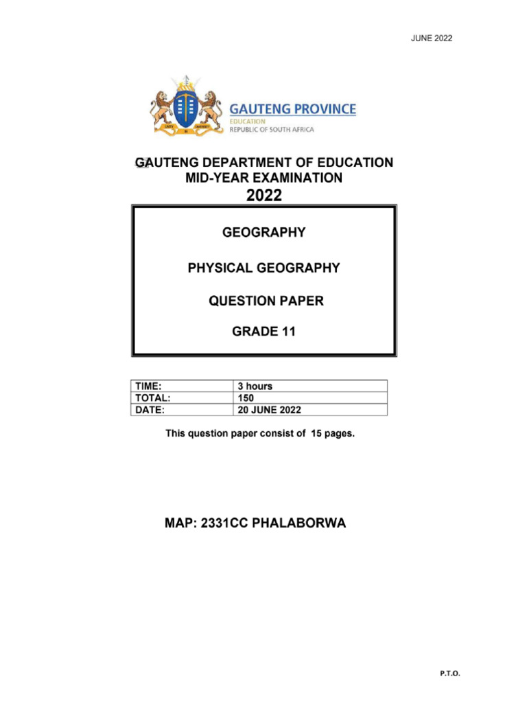 Geography Grade 11 | PDF