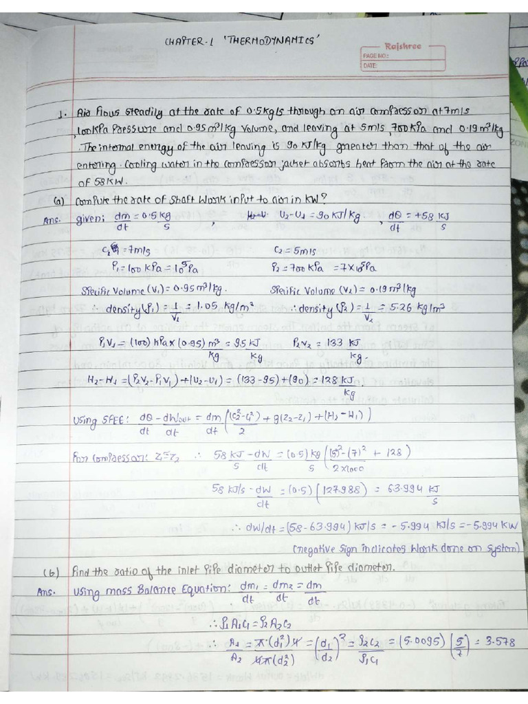 Thermodynamics Assignment Solution | PDF
