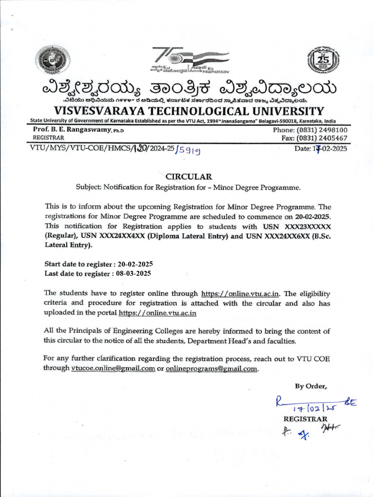Minor Degree Registration | PDF